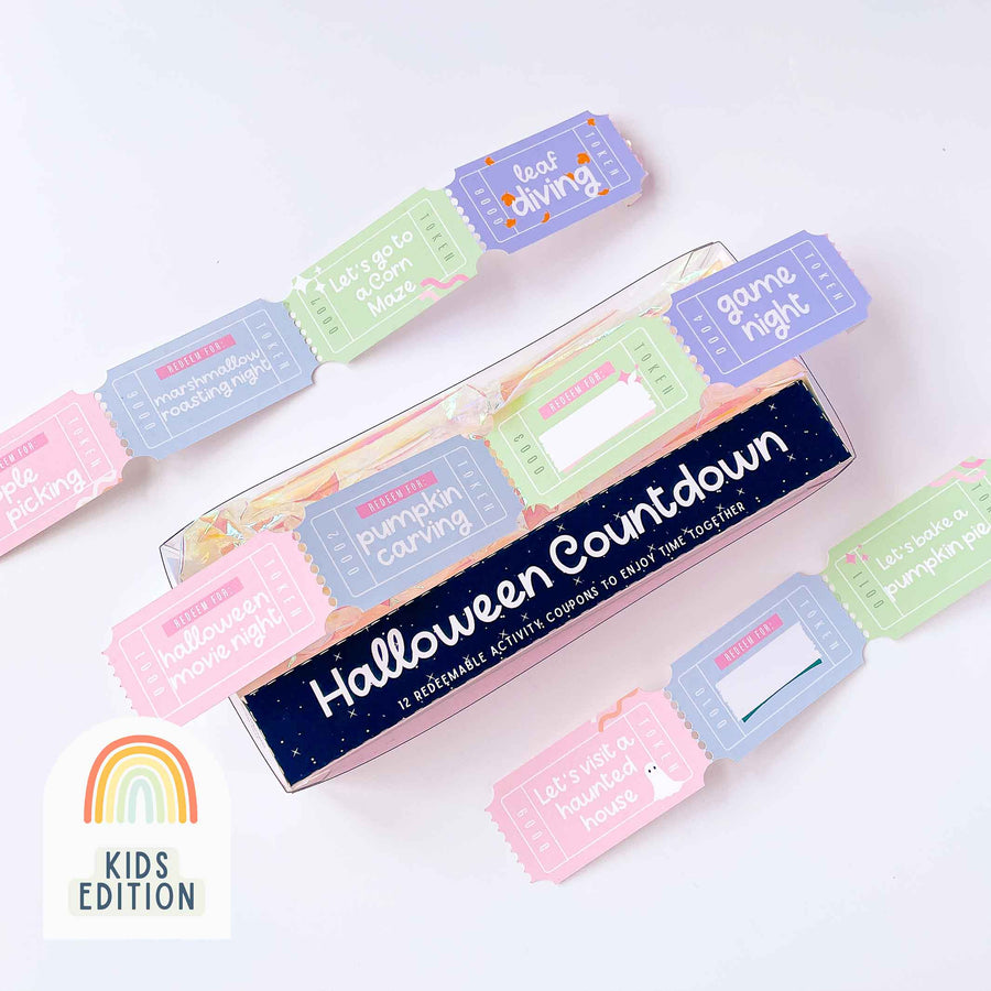 Cute Halloween Activity Coupon Box - Pastel – Curated For You Gifts